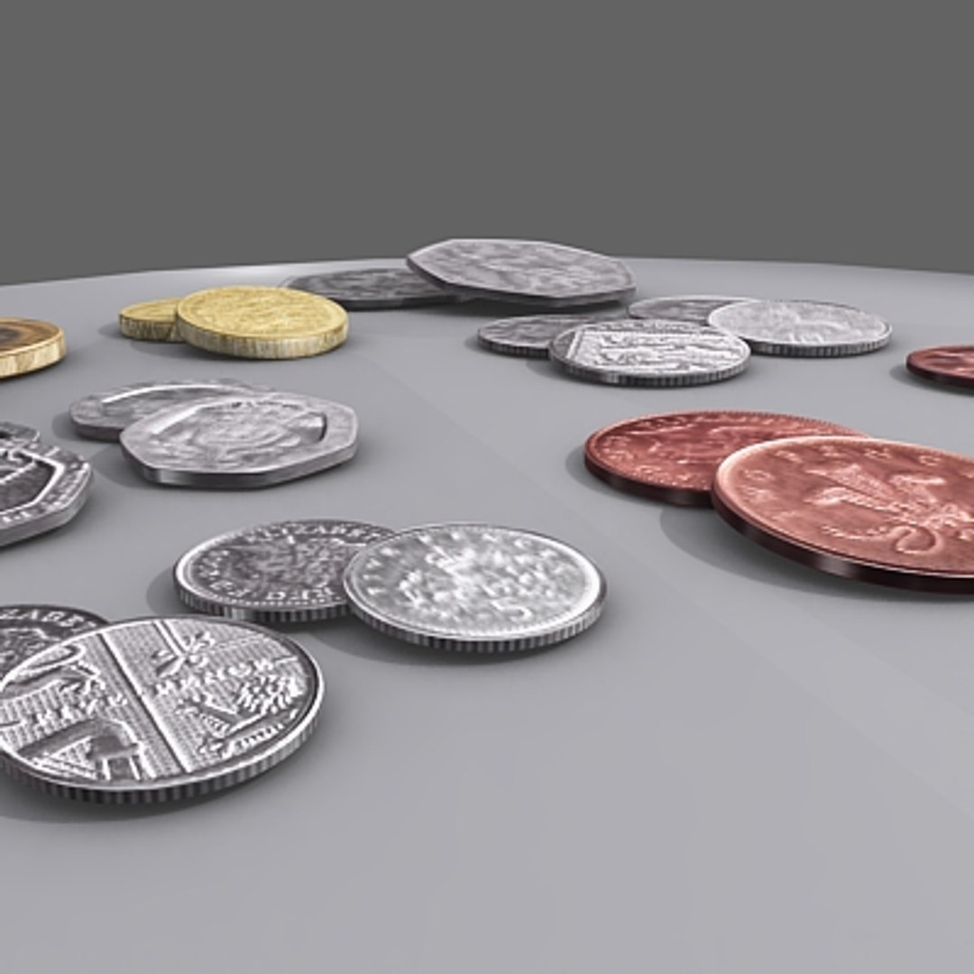 3d model british coin