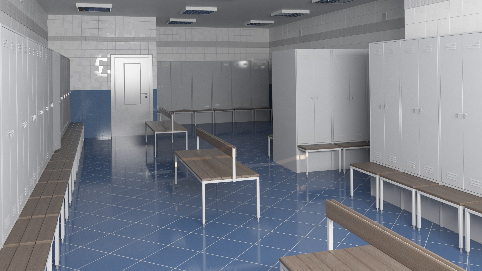 3D Locker Room 1 Model - TurboSquid 2014468