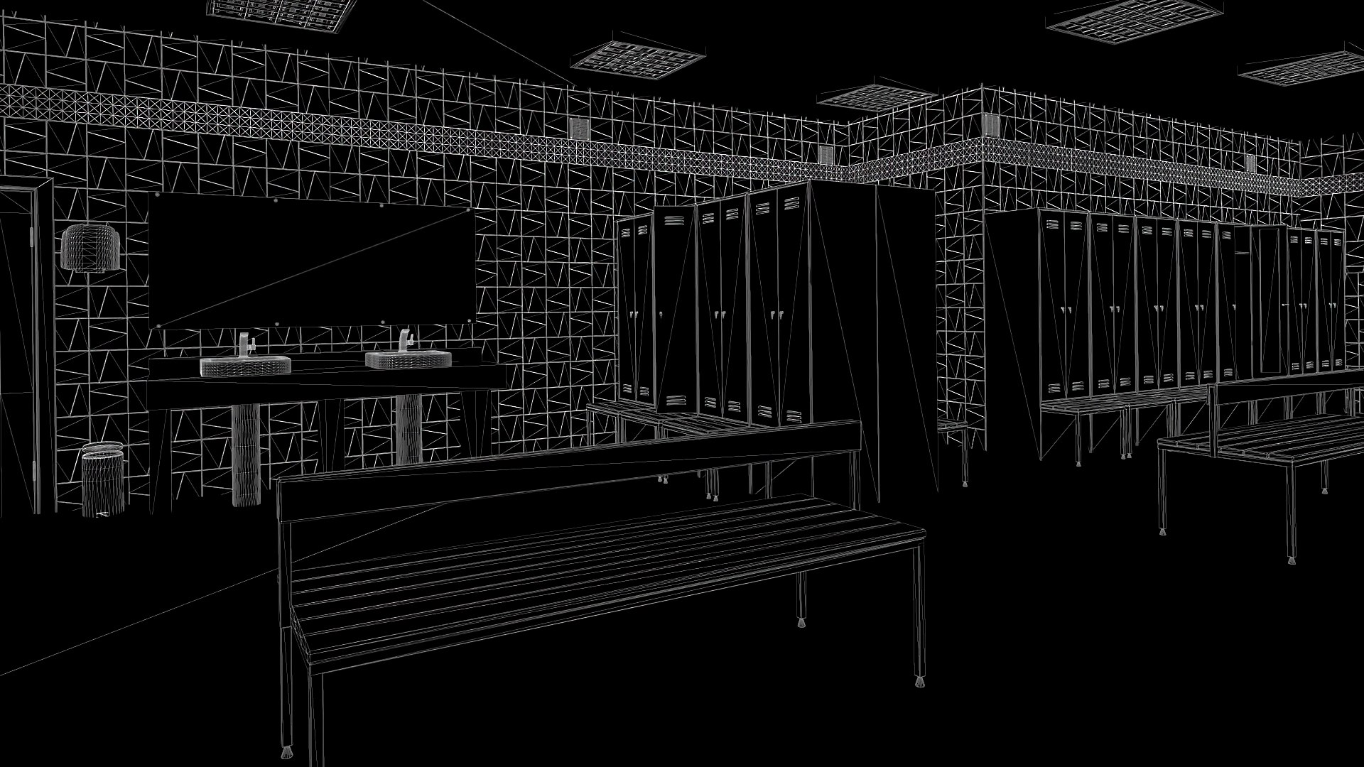 3D Locker Room 1 Model - TurboSquid 2014468