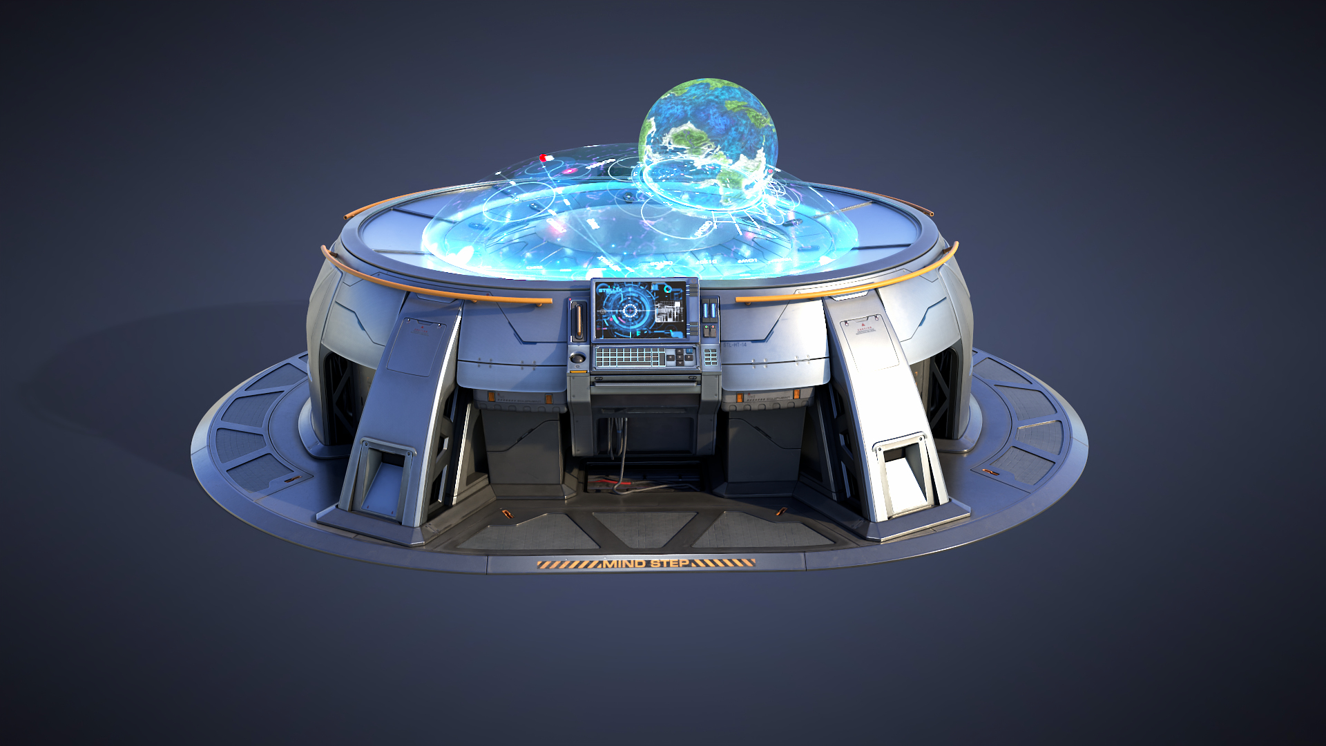 Sci-fi Holographic Table PBR 3D Model - TurboSquid 1825825