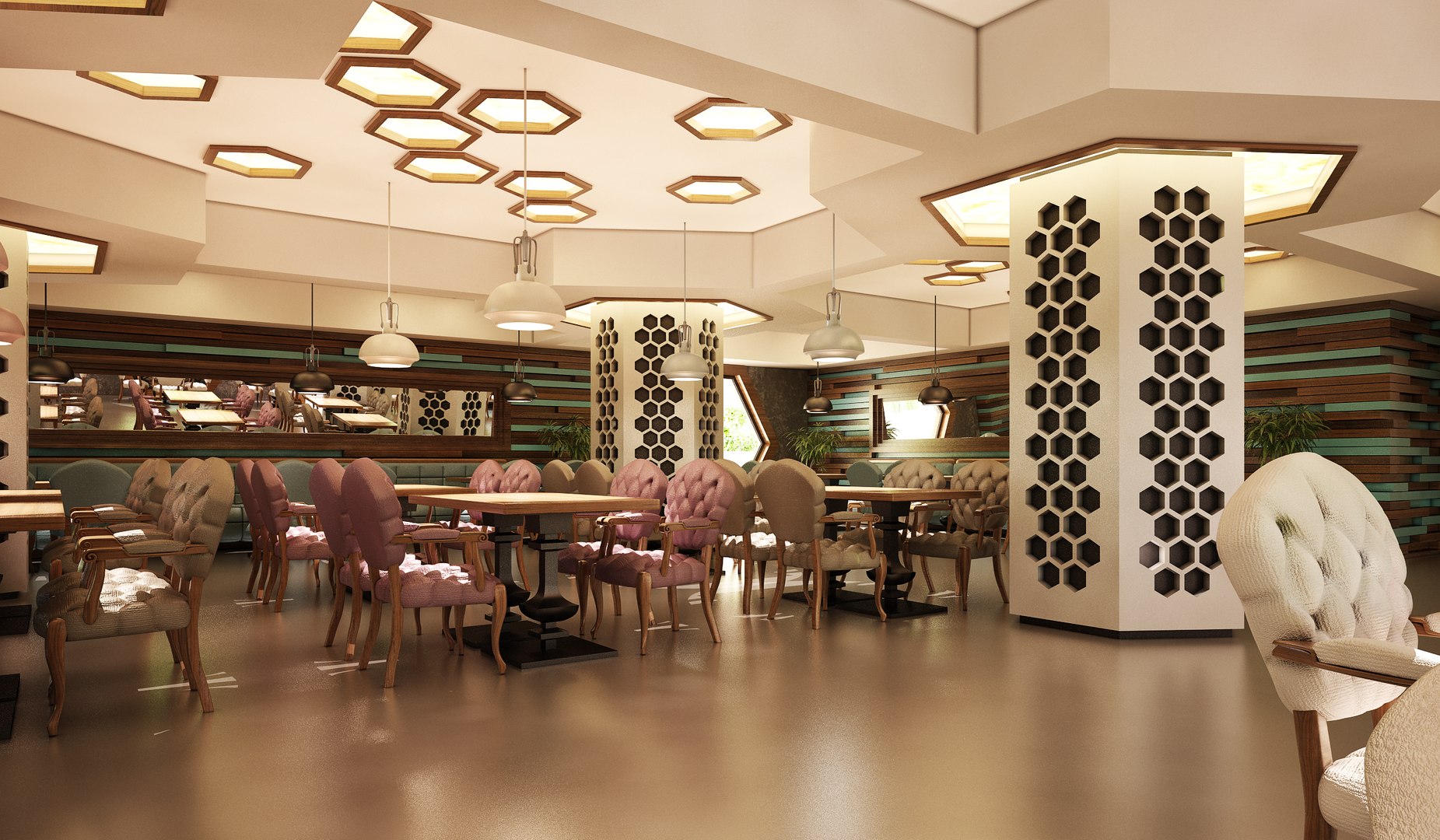 Cafe Interior 3d Model