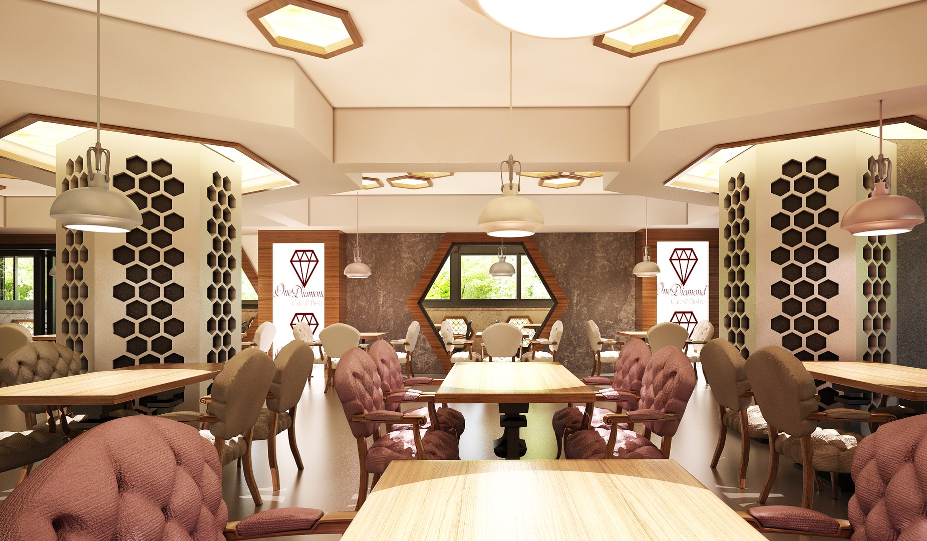 Cafe Interior 3d Model