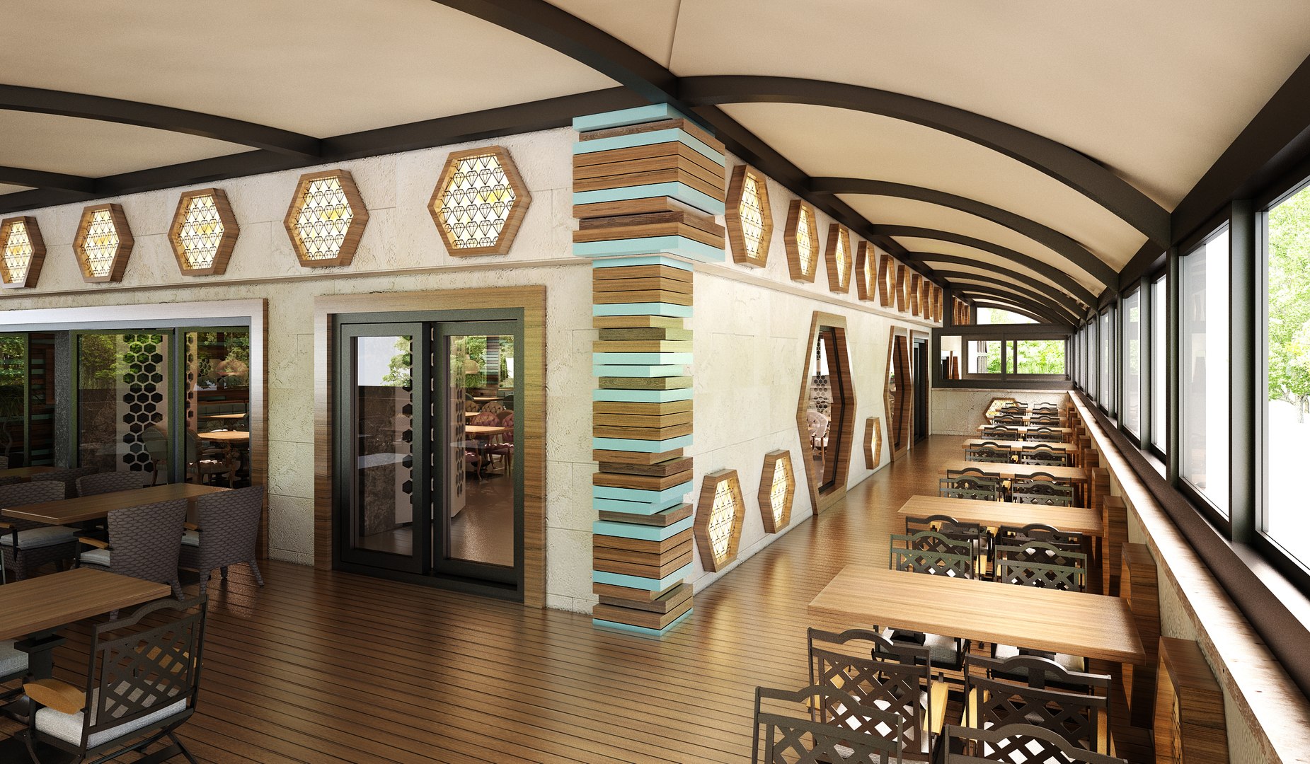 Cafe Interior 3d Model