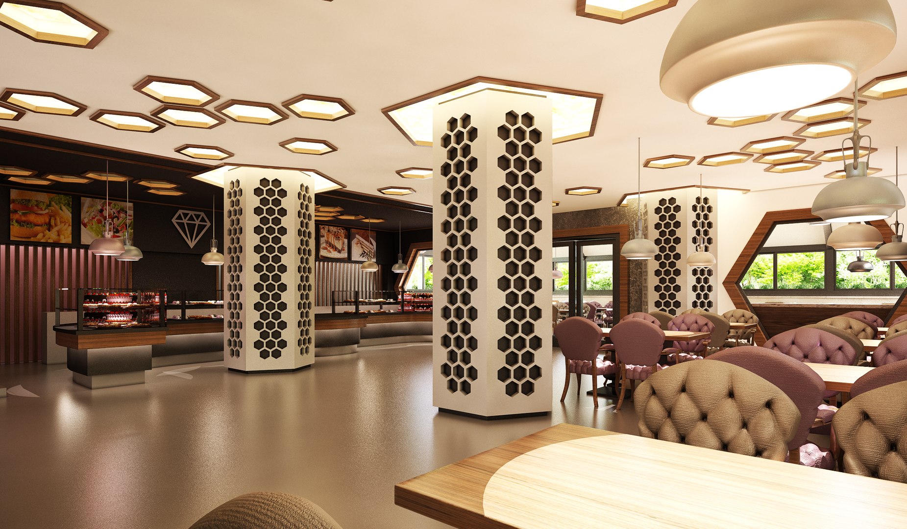 Cafe Interior 3d Model