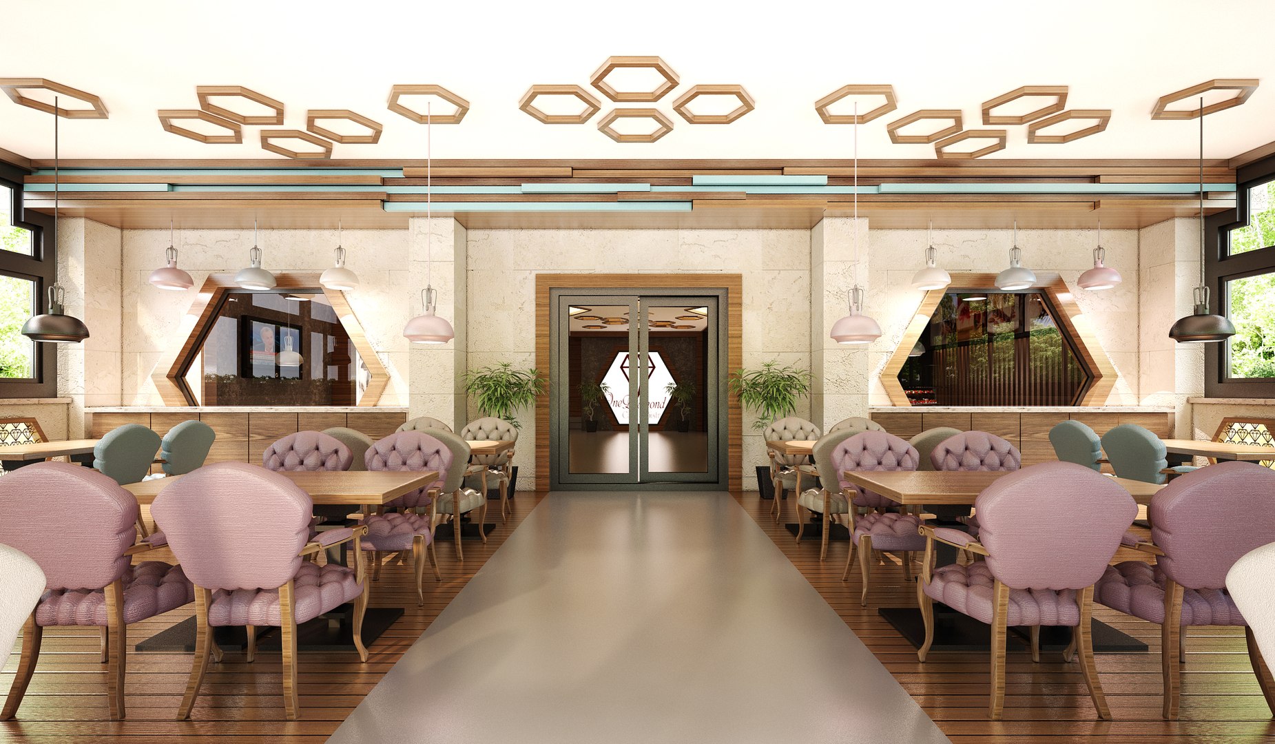 Cafe Interior 3d Model