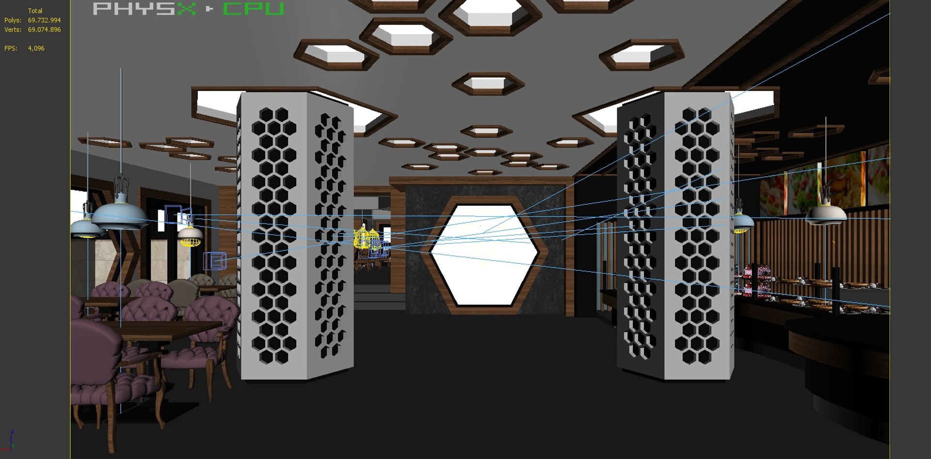 Cafe Interior 3d Model