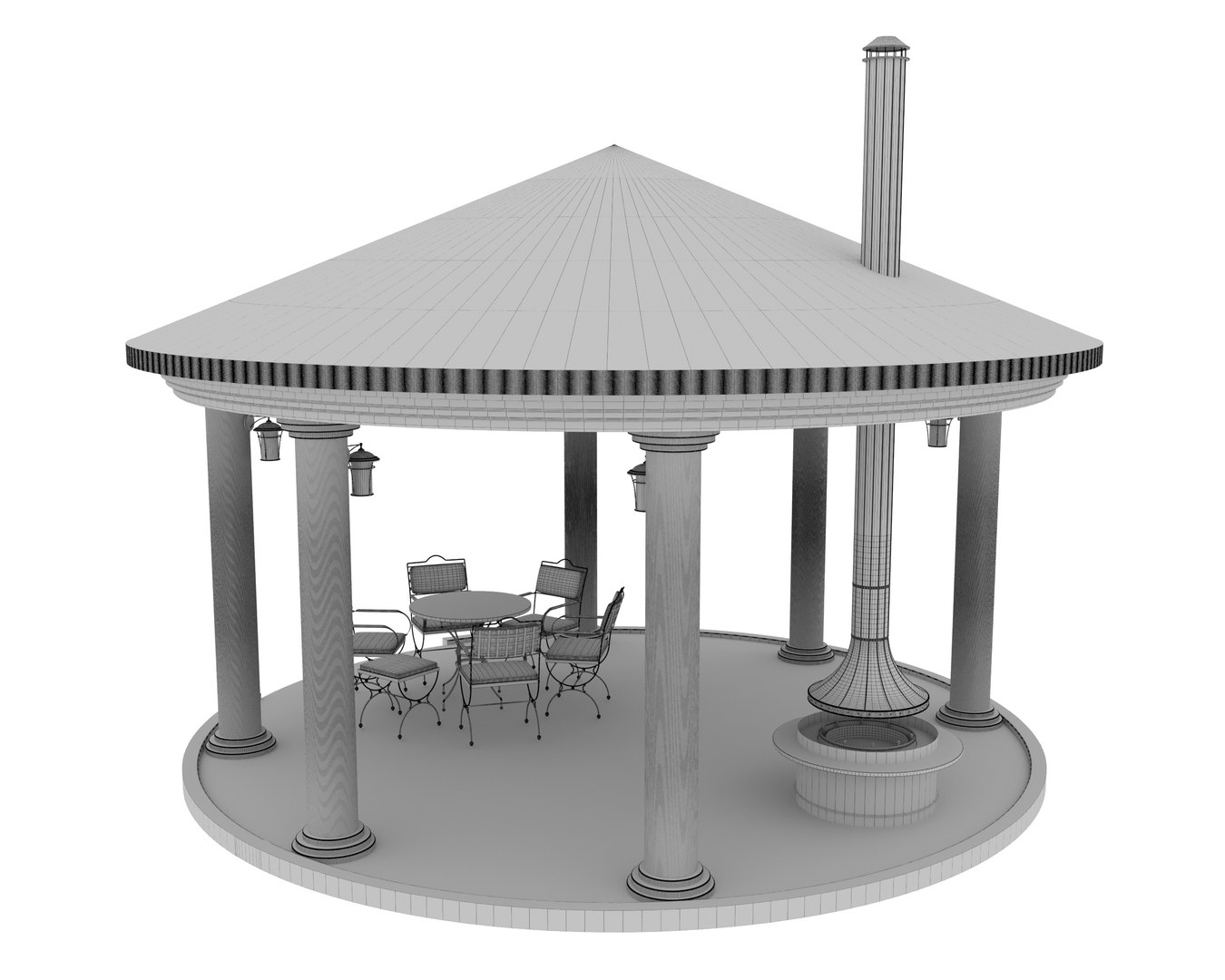 3D ROUND REST ZONE - TurboSquid 2033784