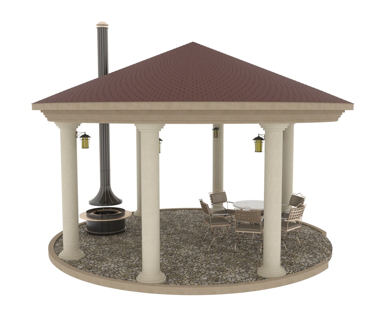 3D ROUND REST ZONE - TurboSquid 2033784