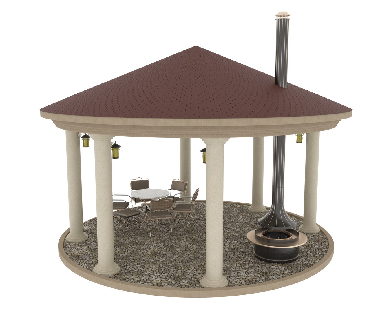 3D ROUND REST ZONE - TurboSquid 2033784