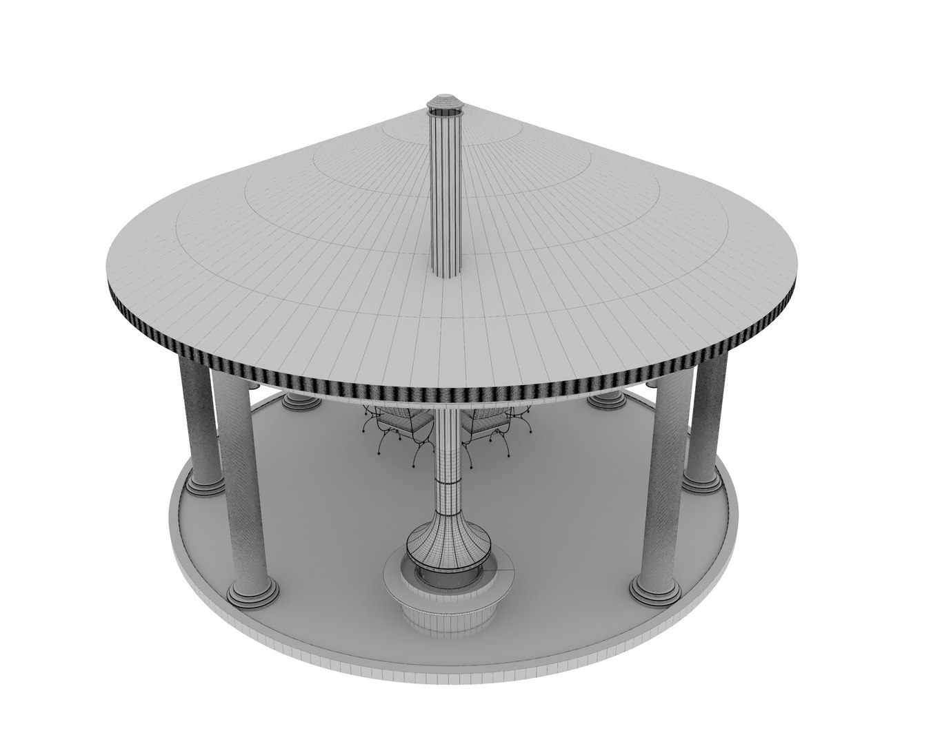 3D ROUND REST ZONE - TurboSquid 2033784