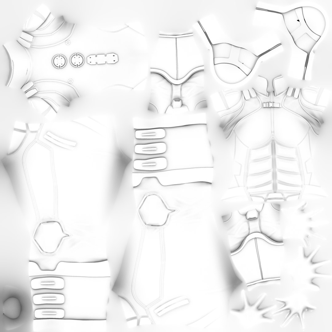 Spaceship Full Body Armour Uniform 3D Model - TurboSquid 1860854