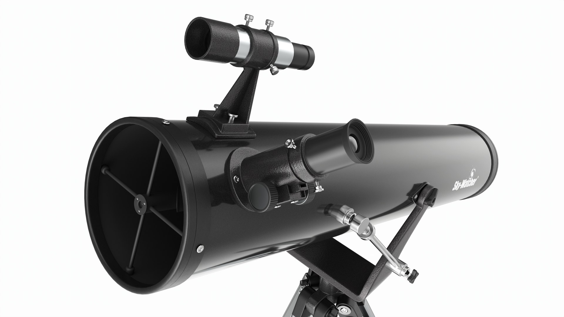 Amateur Newtonian Reflector Telescope With Tripod 3D Model - TurboSquid ...