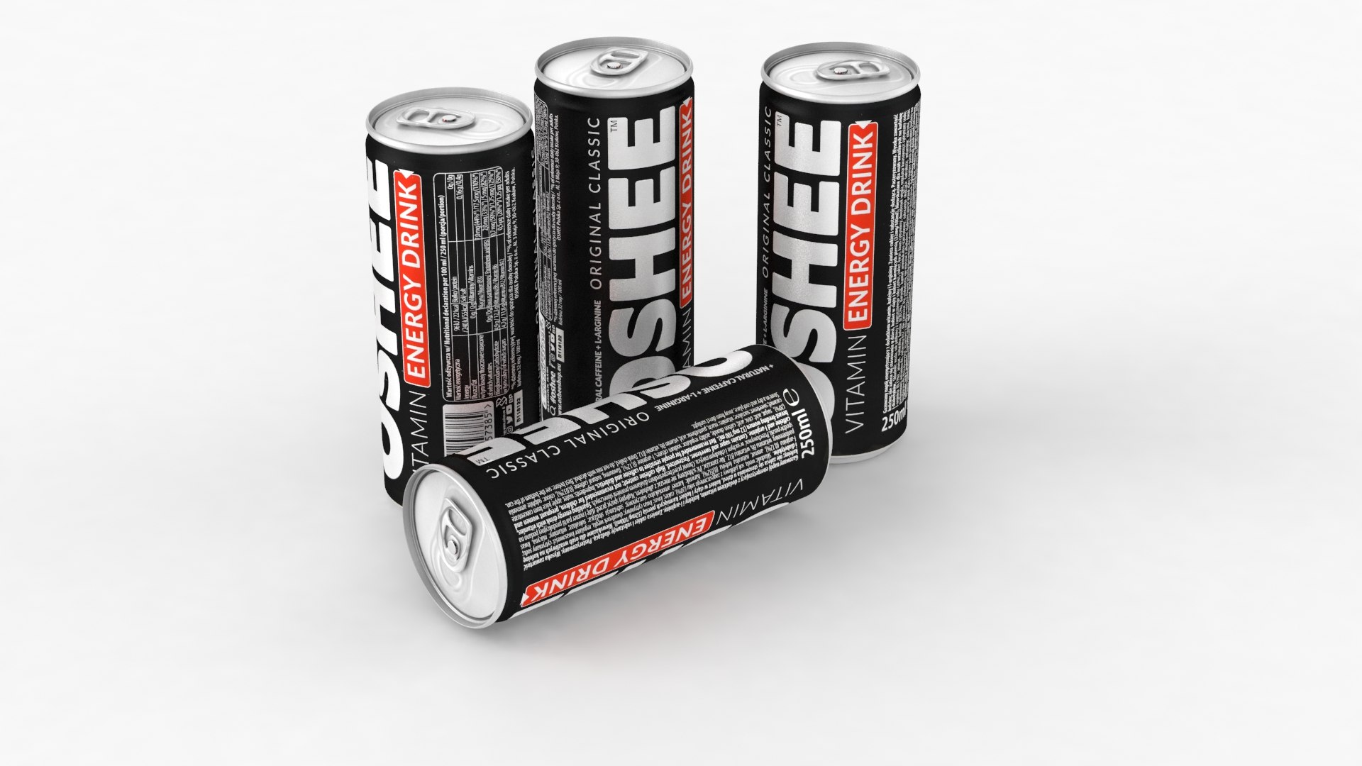 Beverage Can Oshee Energy Drink 250ml 2022 3D model - TurboSquid 1936014