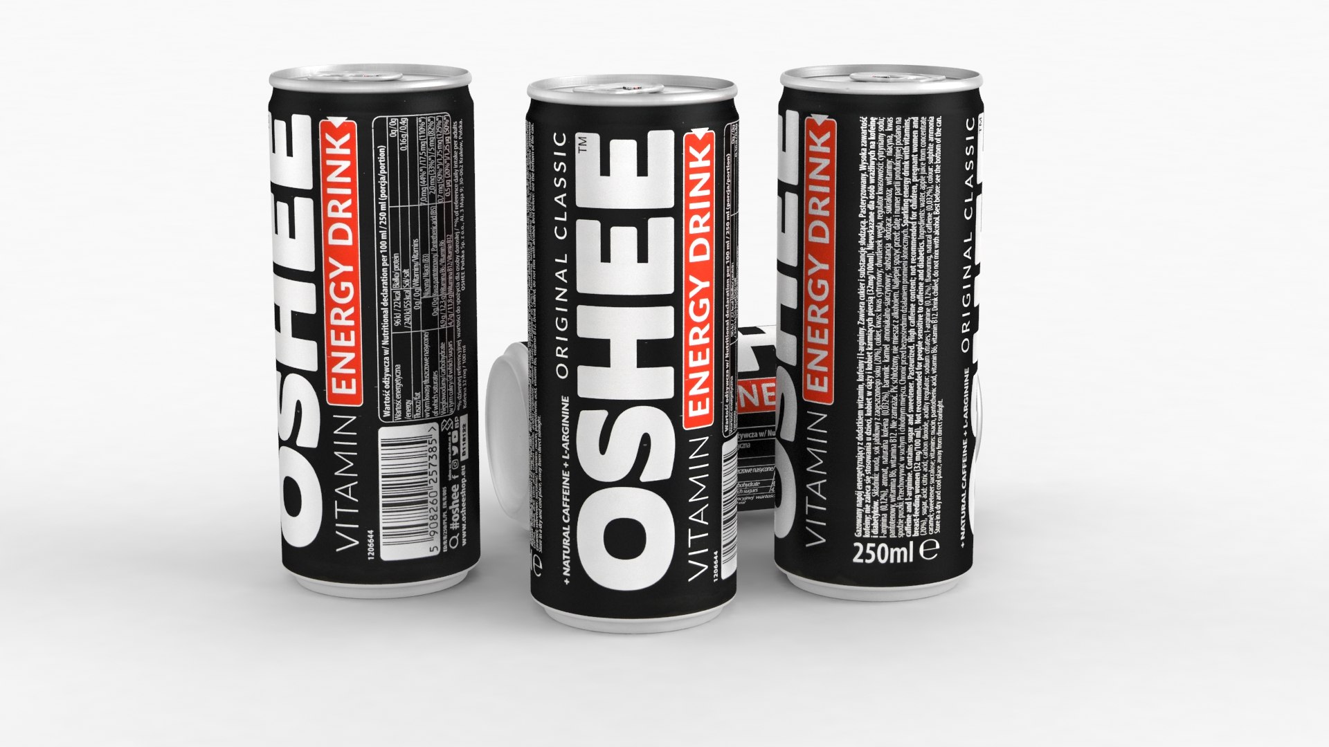Beverage Can Oshee Energy Drink 250ml 2022 3D model - TurboSquid 1936014