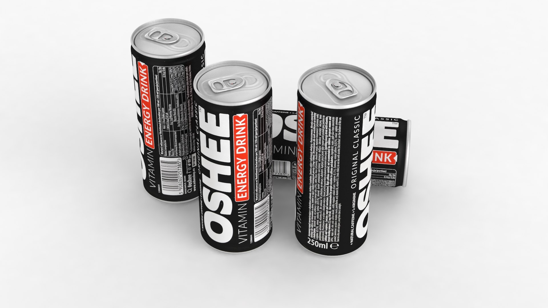 Beverage Can Oshee Energy Drink 250ml 2022 3D model - TurboSquid 1936014