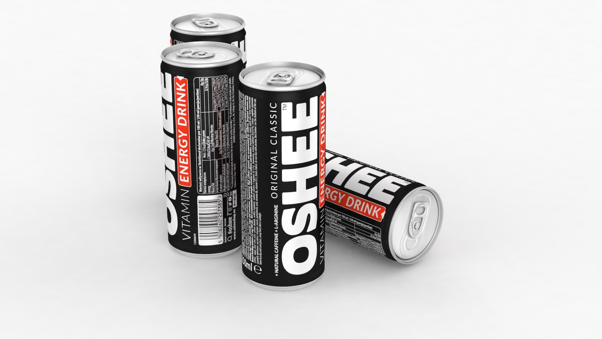Beverage Can Oshee Energy Drink 250ml 2022 3D model - TurboSquid 1936014