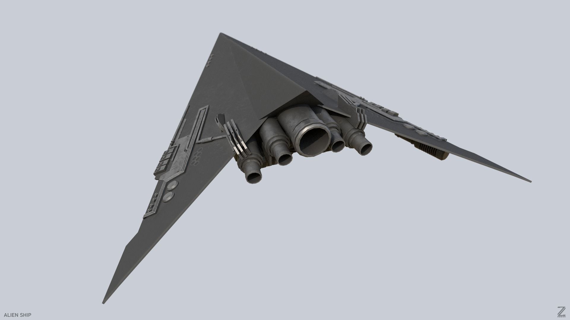 Alien Ship 3D Model - TurboSquid 2382220