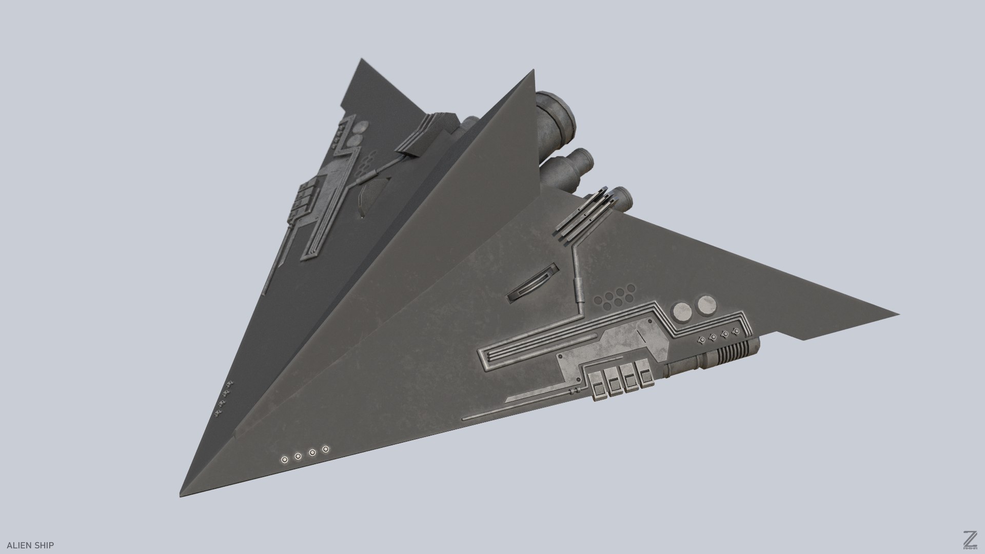 Alien Ship 3D Model - TurboSquid 2382220