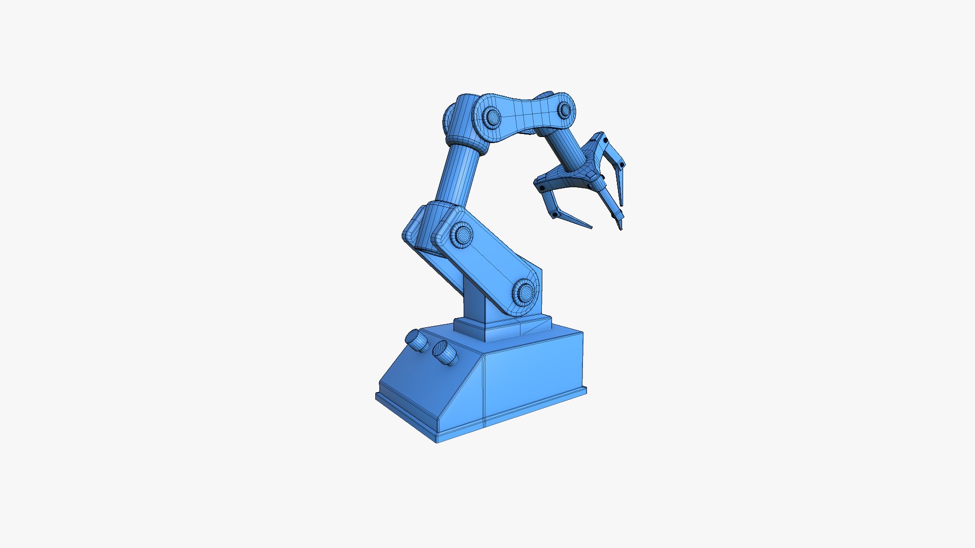 3D Robotic Hand A02 Bright Steel - Machinery Industrial Design ...