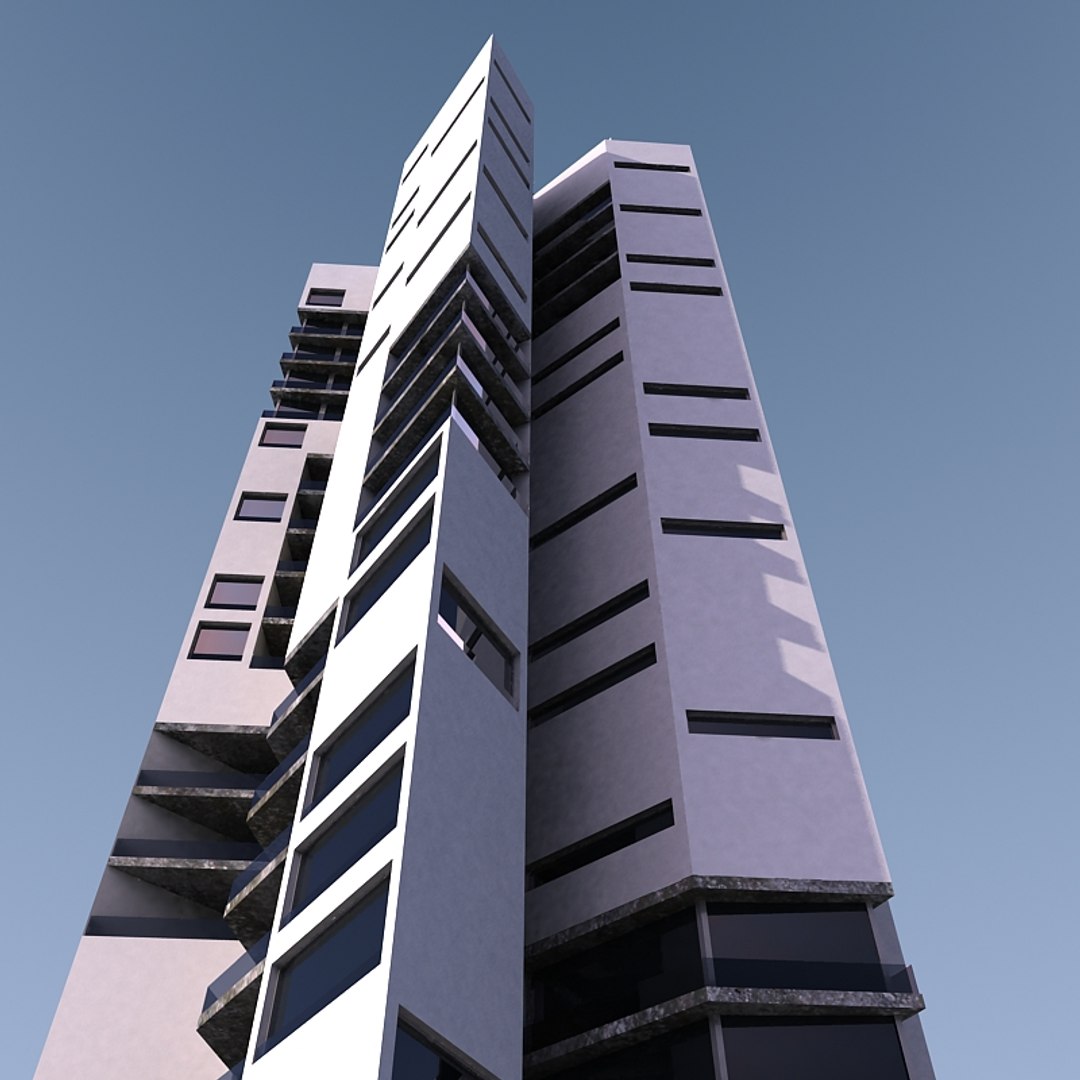3d Building Futuristic Modern