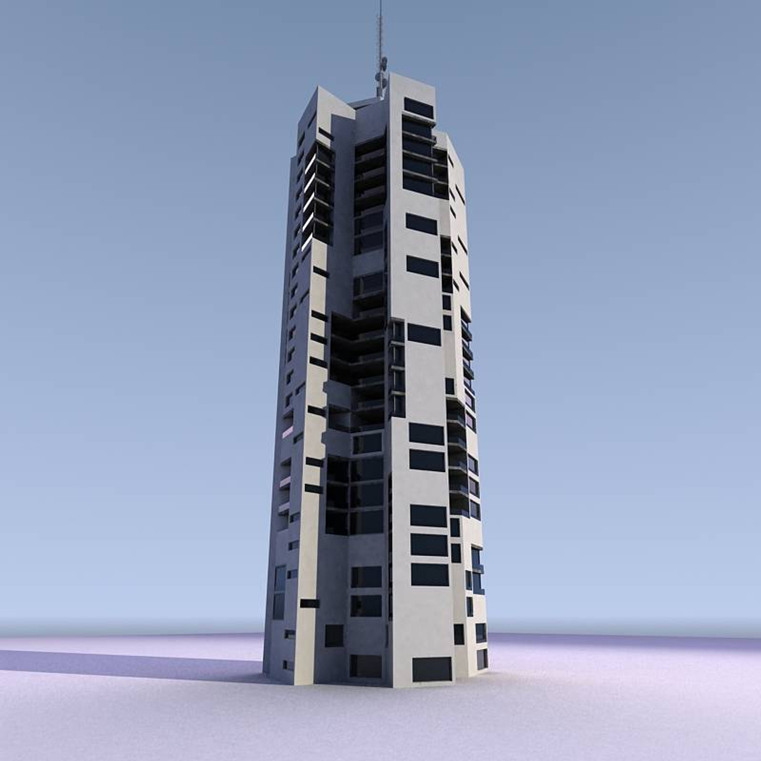 3d Building Futuristic Modern