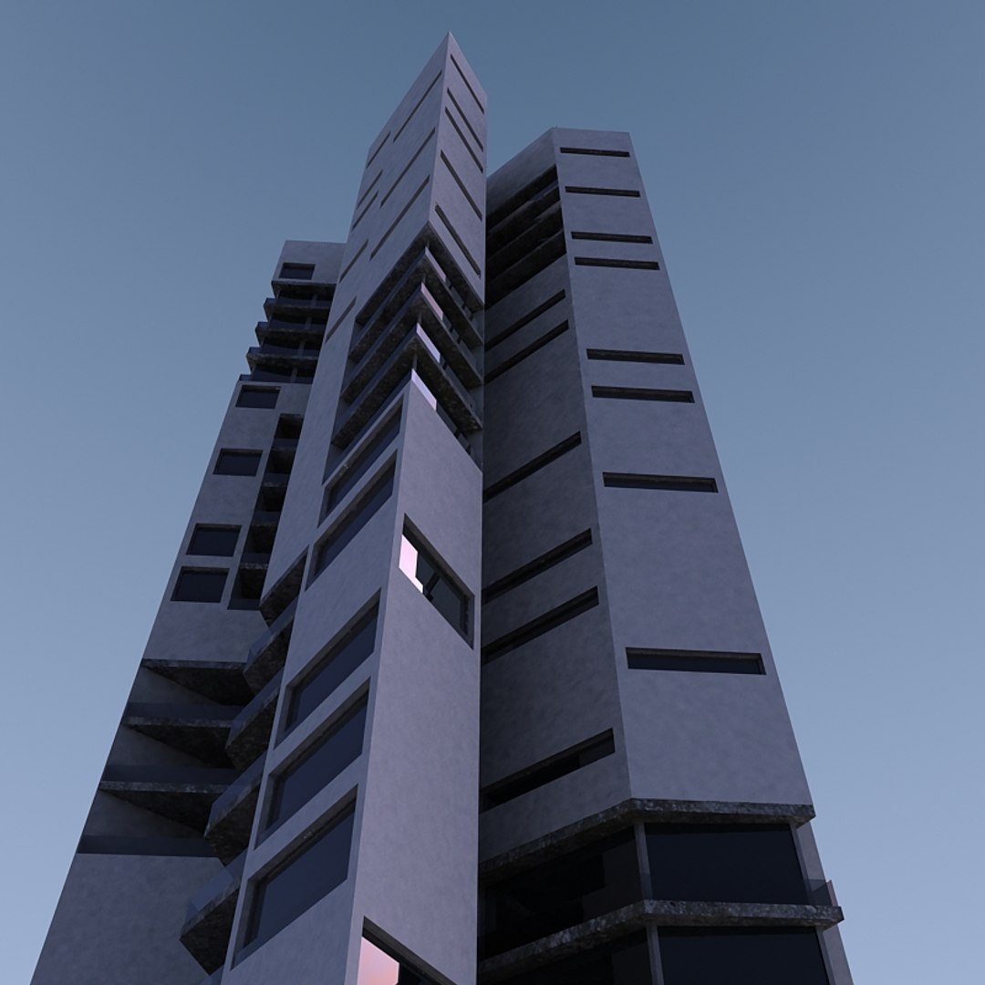 3d Building Futuristic Modern