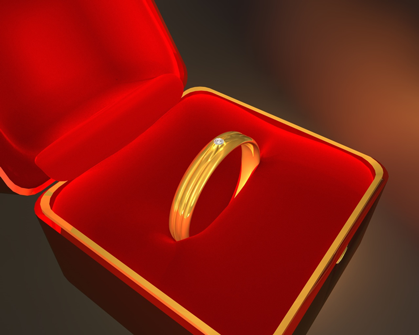 3d c4d wedding ring box