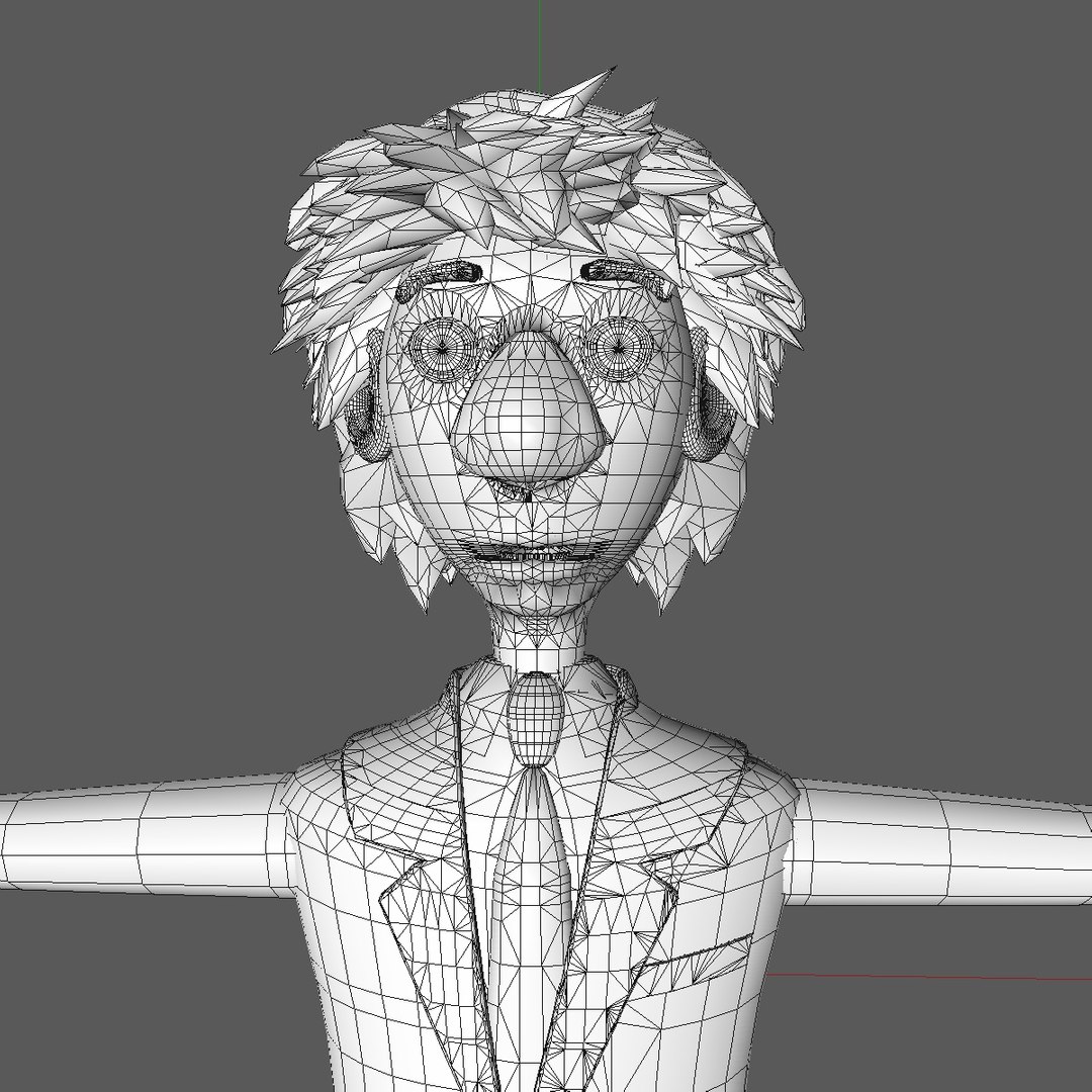 tim business man cartoon character 3d 3ds