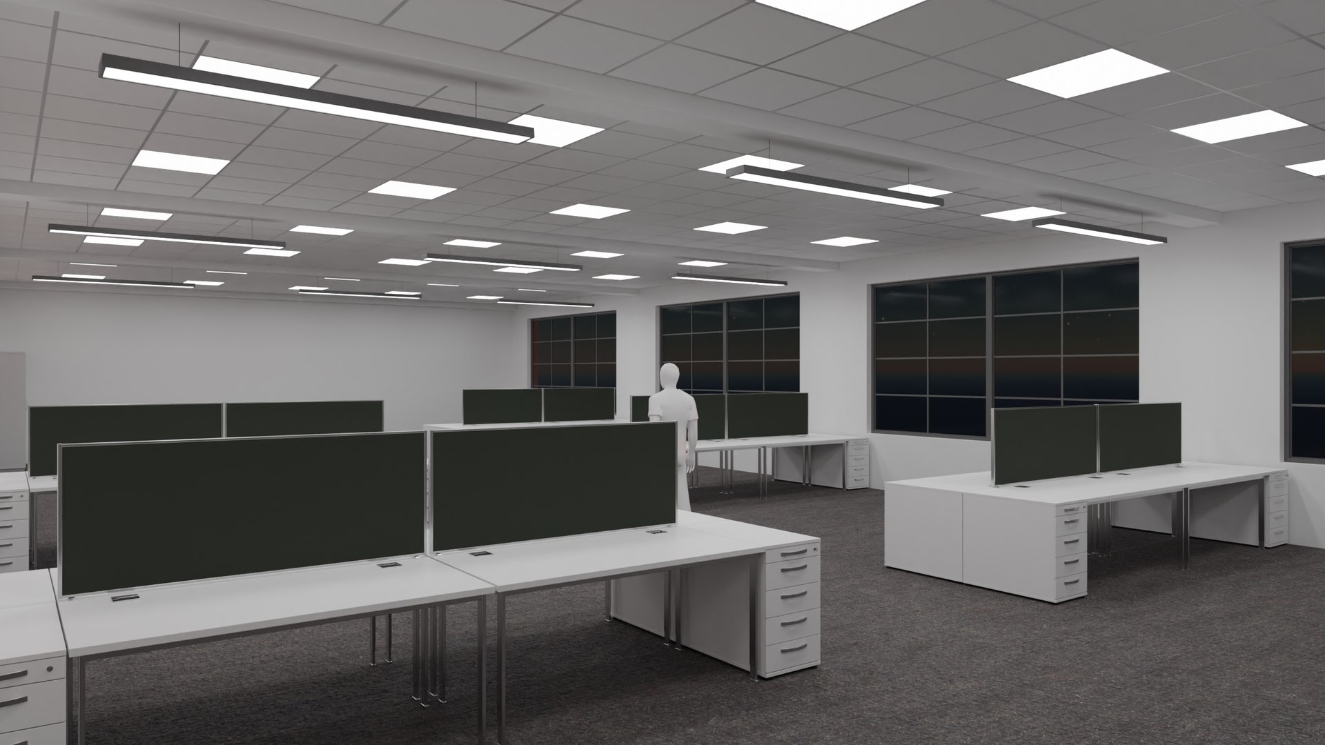 Office Space Interior 3D Model - TurboSquid 1676230