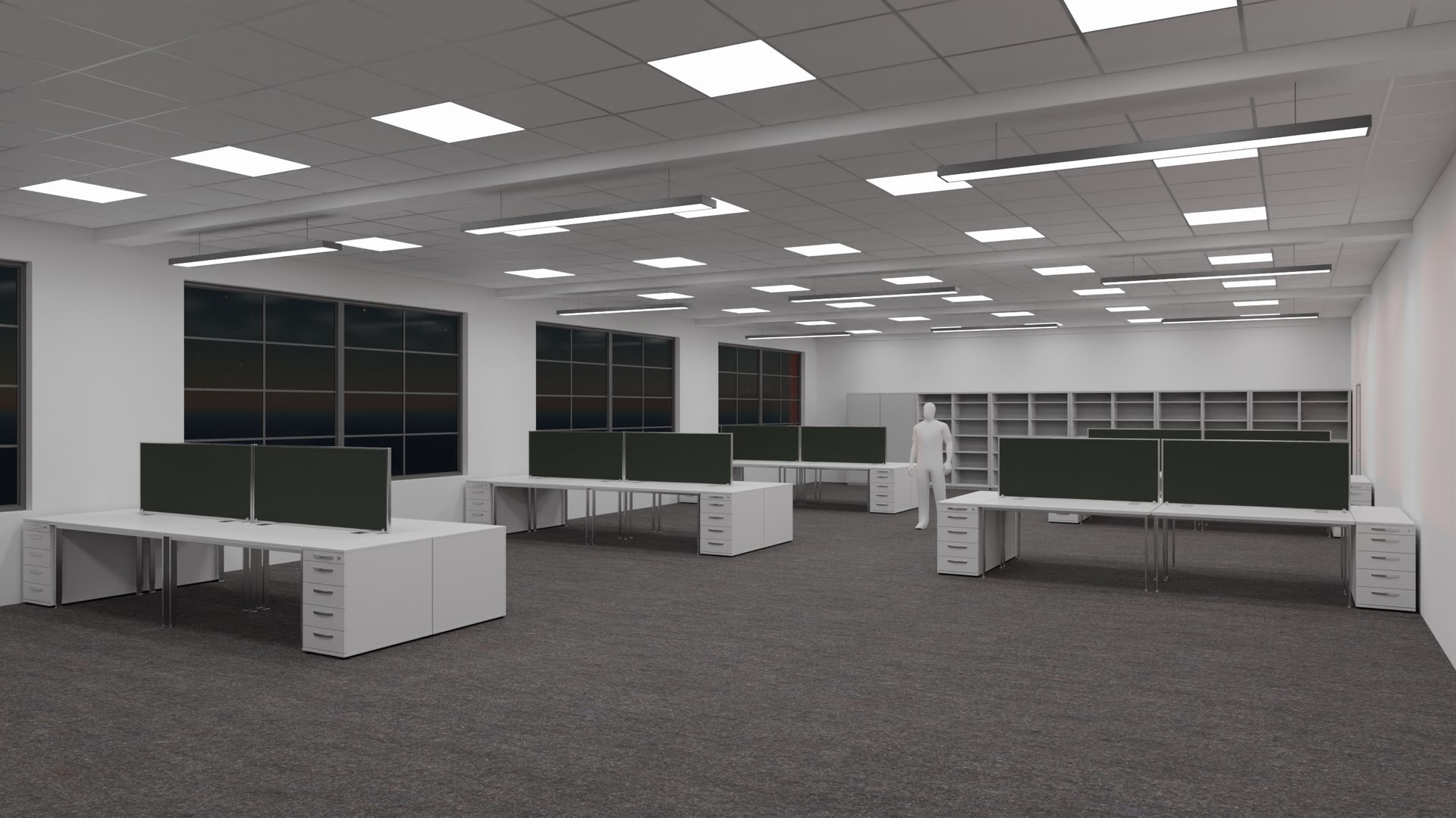 Office Space Interior 3D Model - TurboSquid 1676230