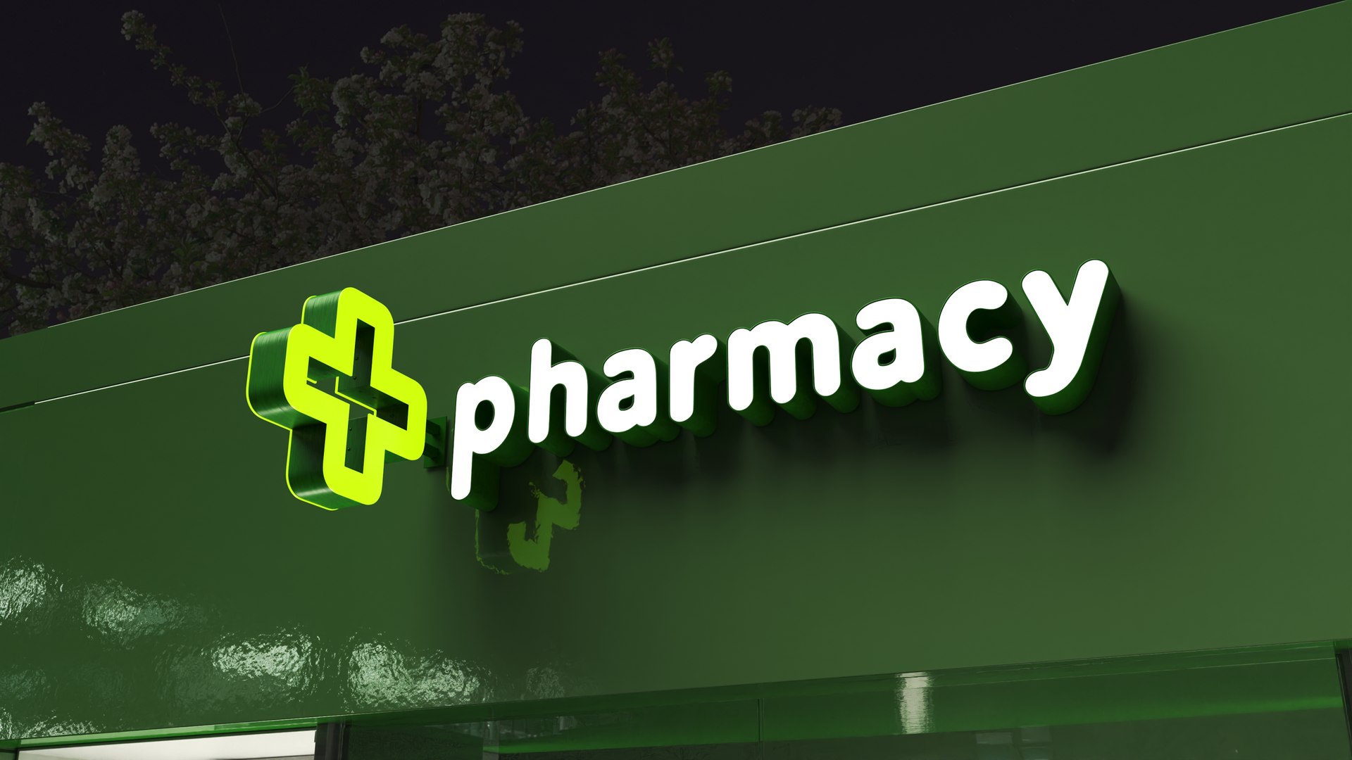 3D Pharmacy Sign Illuminated - TurboSquid 2092489