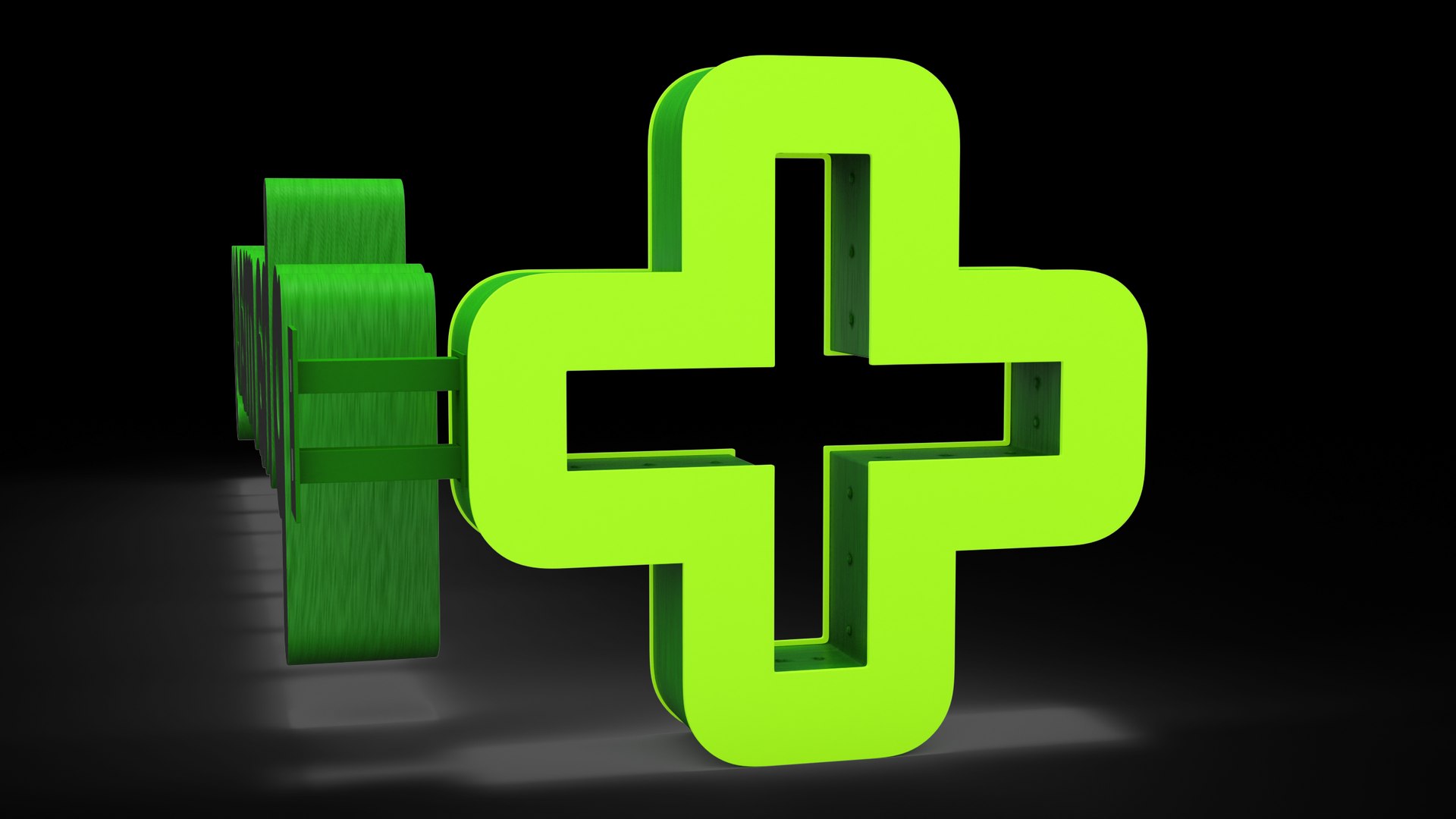 3D Pharmacy Sign Illuminated - TurboSquid 2092489