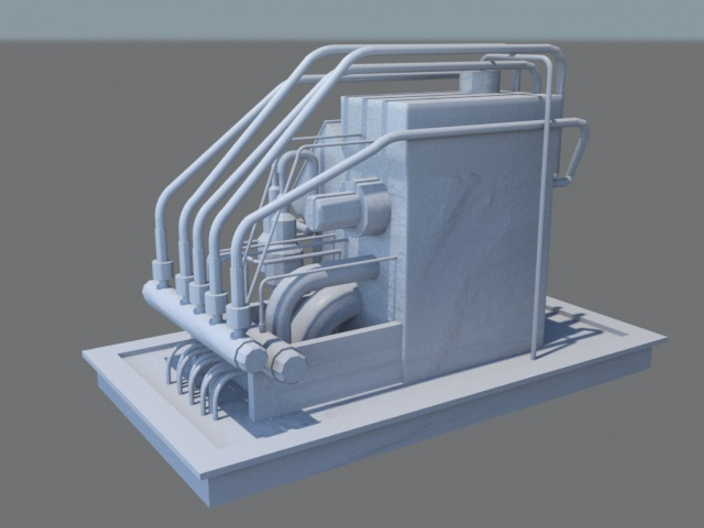 free oil rig 3d model