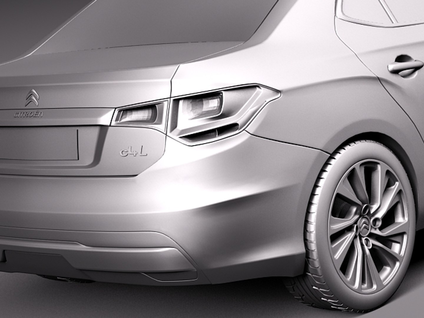 3d Max Citroen C4 Sedan 2014