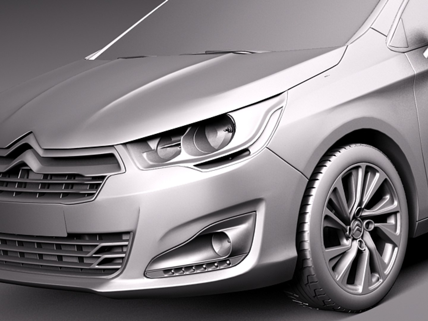 3d Max Citroen C4 Sedan 2014