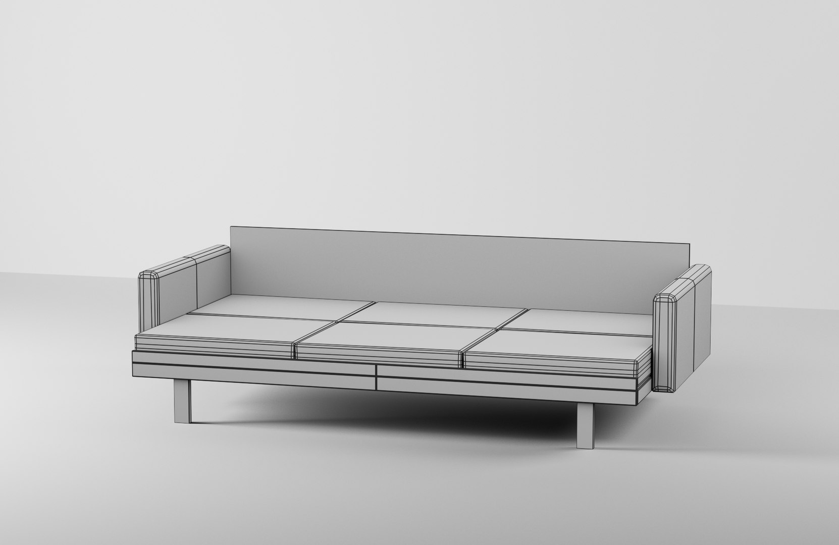 Old Soviet One And A Half Bed PBR 3D Model - TurboSquid 2247158