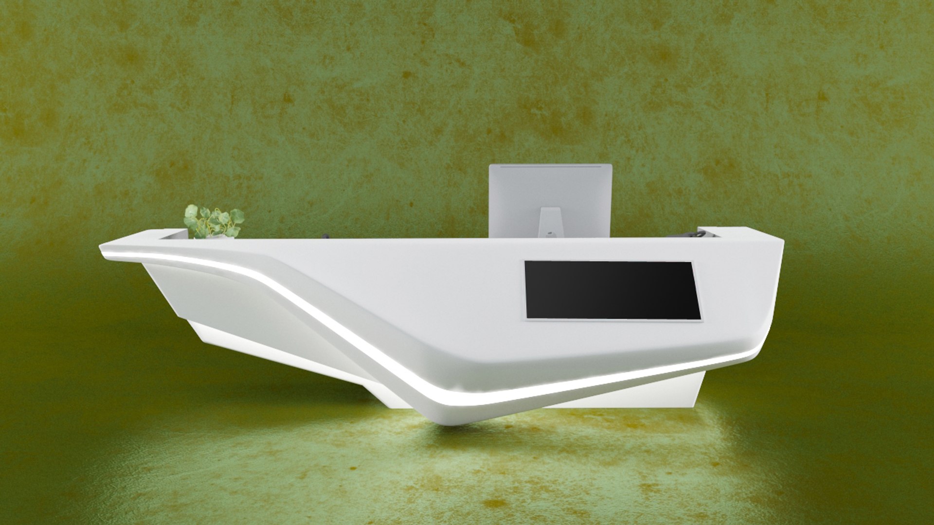 3D Organic Reception Counter - TurboSquid 1511996