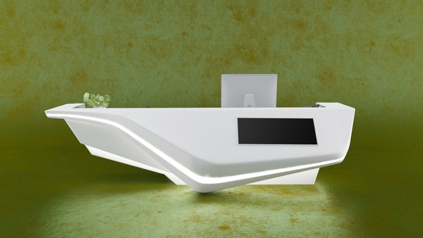 3D organic reception counter - TurboSquid 1511996