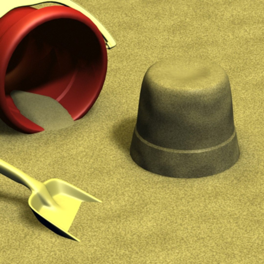 Bucket Shovel Sand - 3d Model