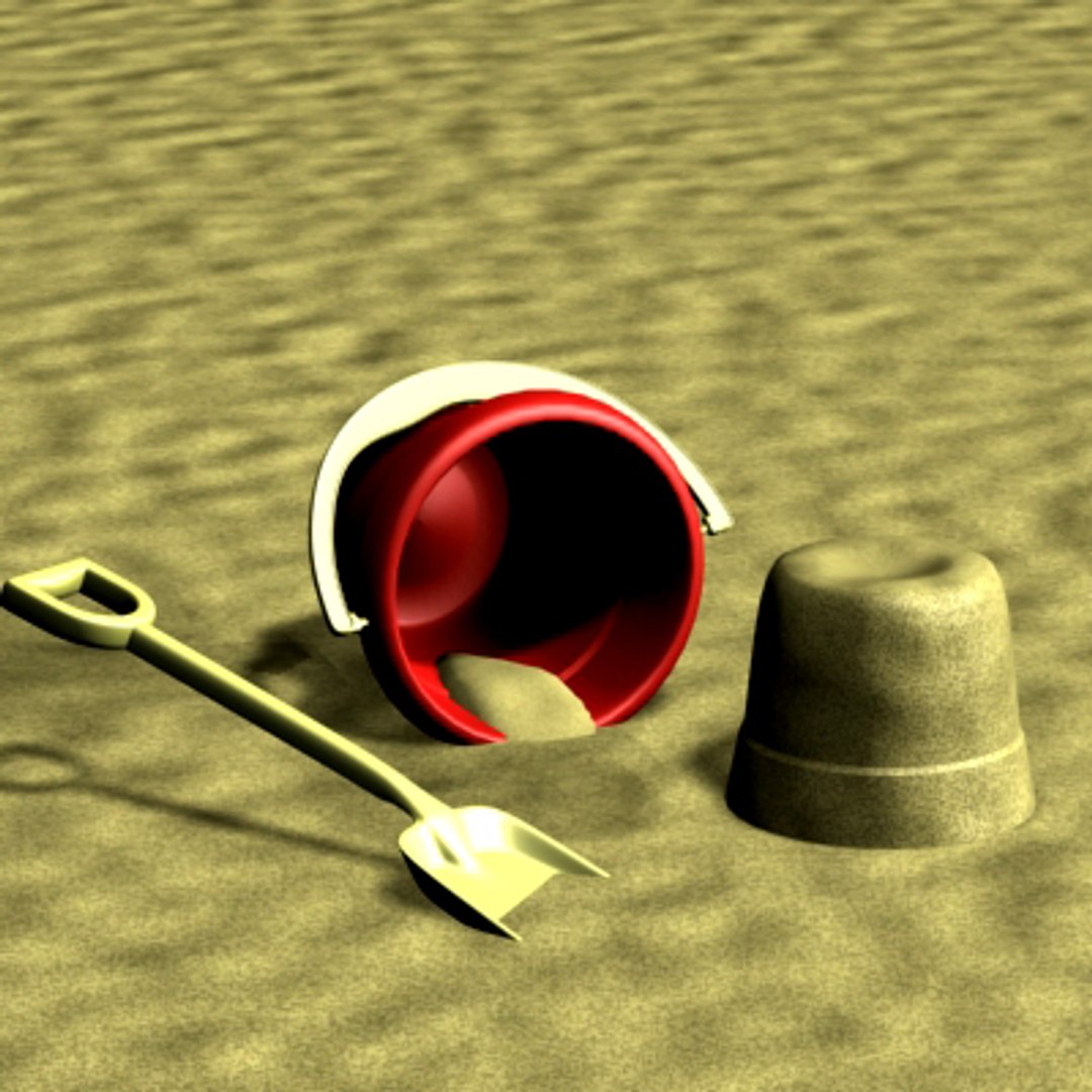 Bucket Shovel Sand - 3d Model