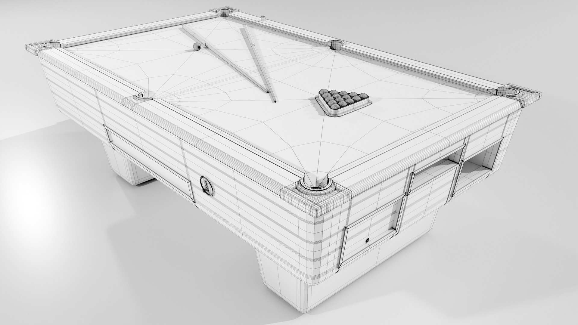 3D Pool Table - TurboSquid 1496652