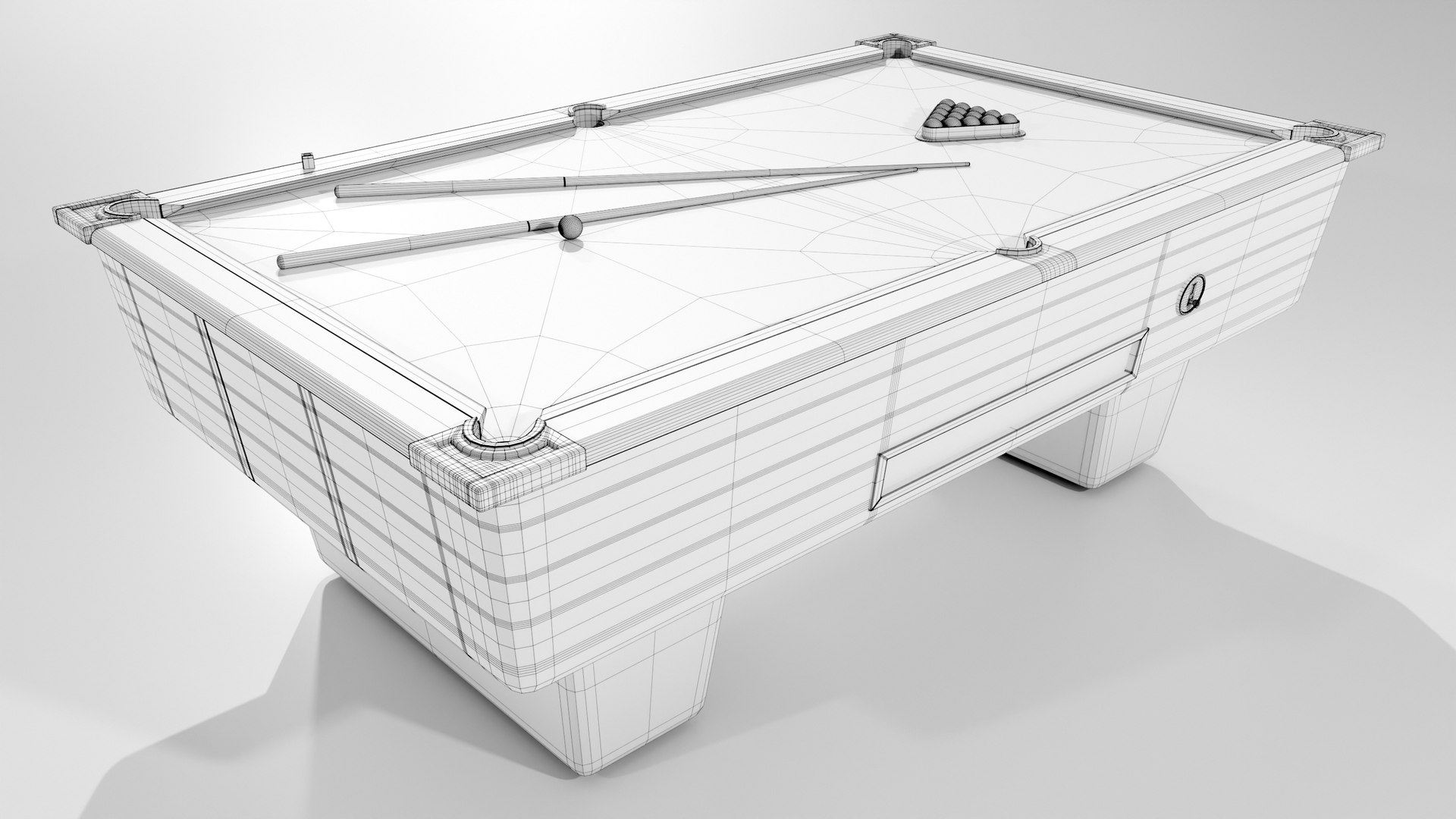3D Pool Table - TurboSquid 1496652