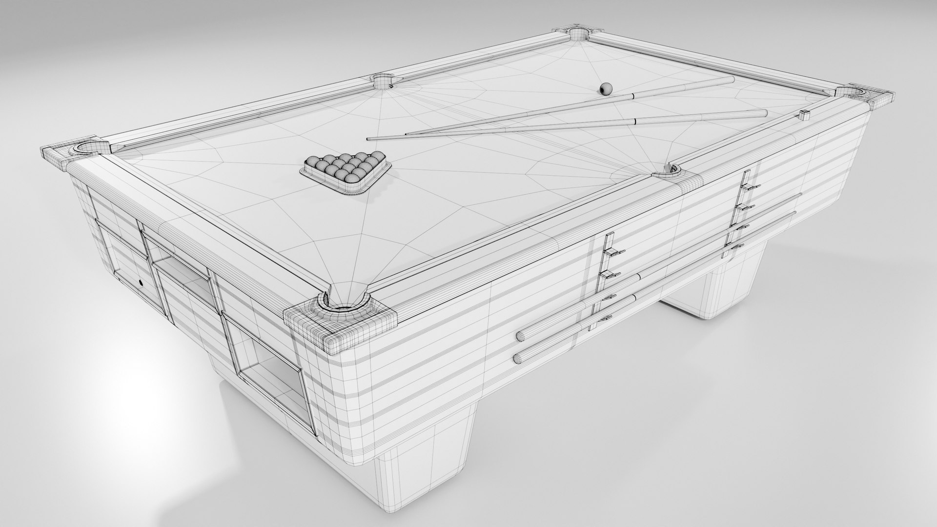 3D Pool Table - TurboSquid 1496652