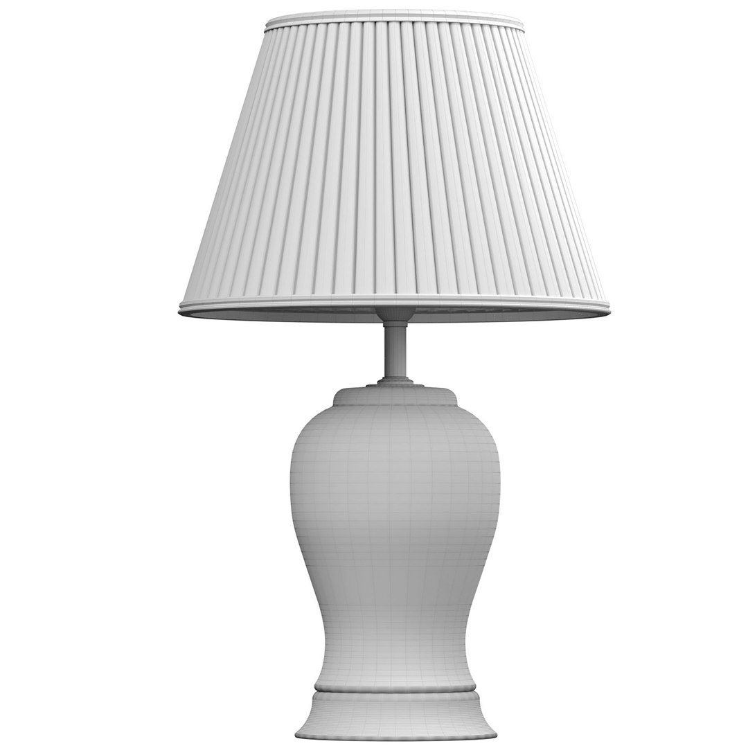 3D ZEDARO Painted Flower And Bird Ceramic Table Lamp 3D Model ...