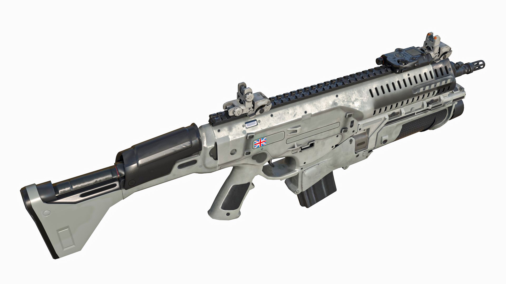 3D Futuristic Rifle Model - TurboSquid 1875473