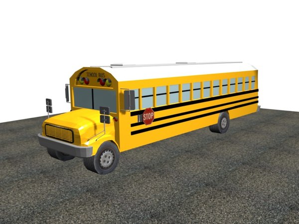 3D 3D Studio school bus schoolbus