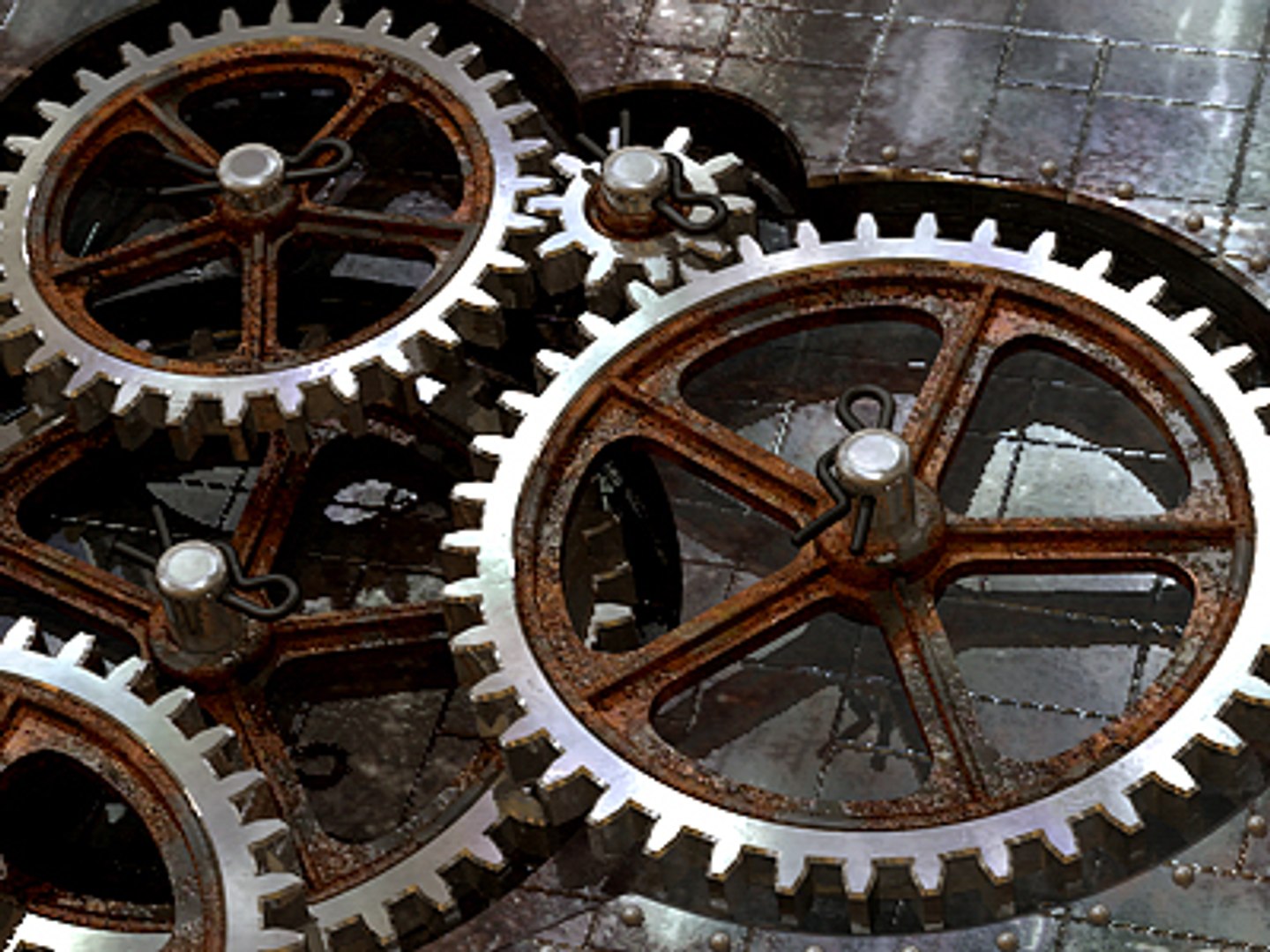 Cogwheels Shaft C4d