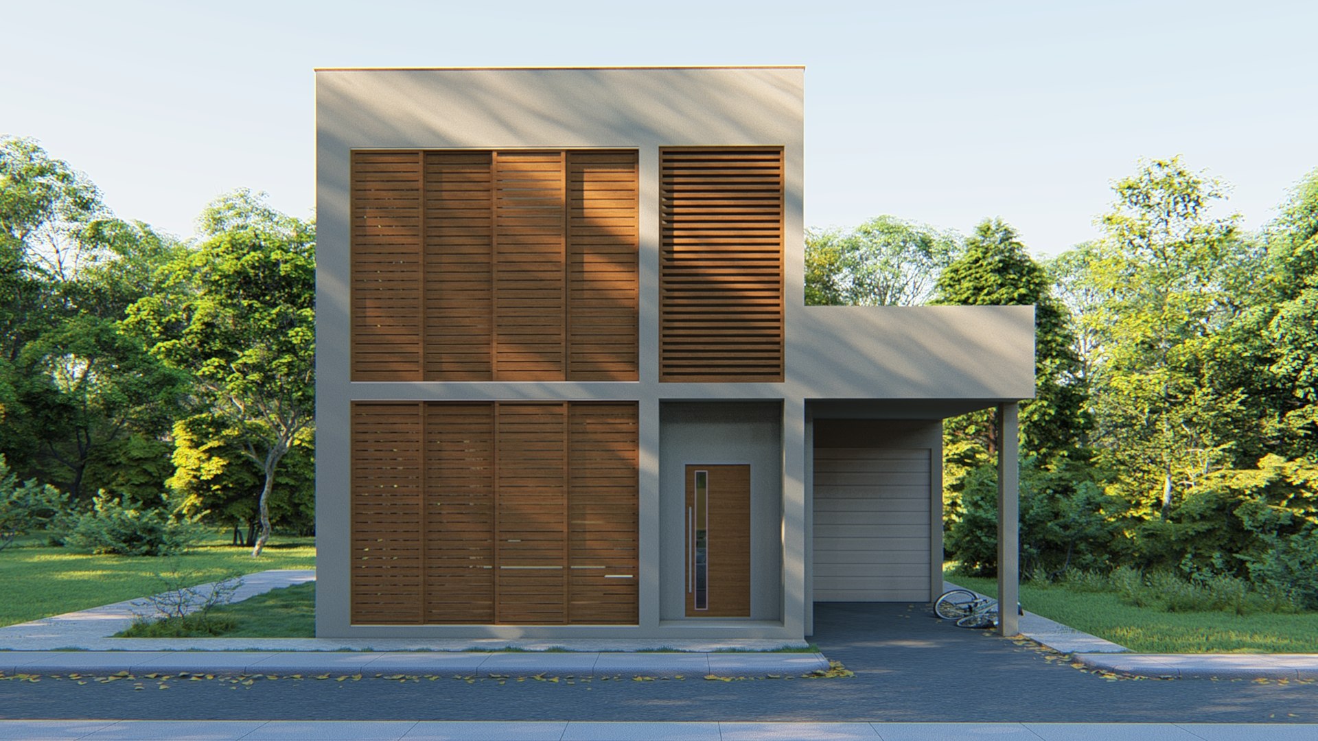 2 Storey House Exterior Render 3D - TurboSquid 1749730