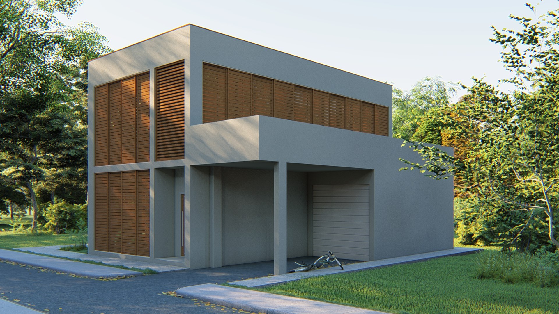 2 Storey House Exterior Render 3D - TurboSquid 1749730