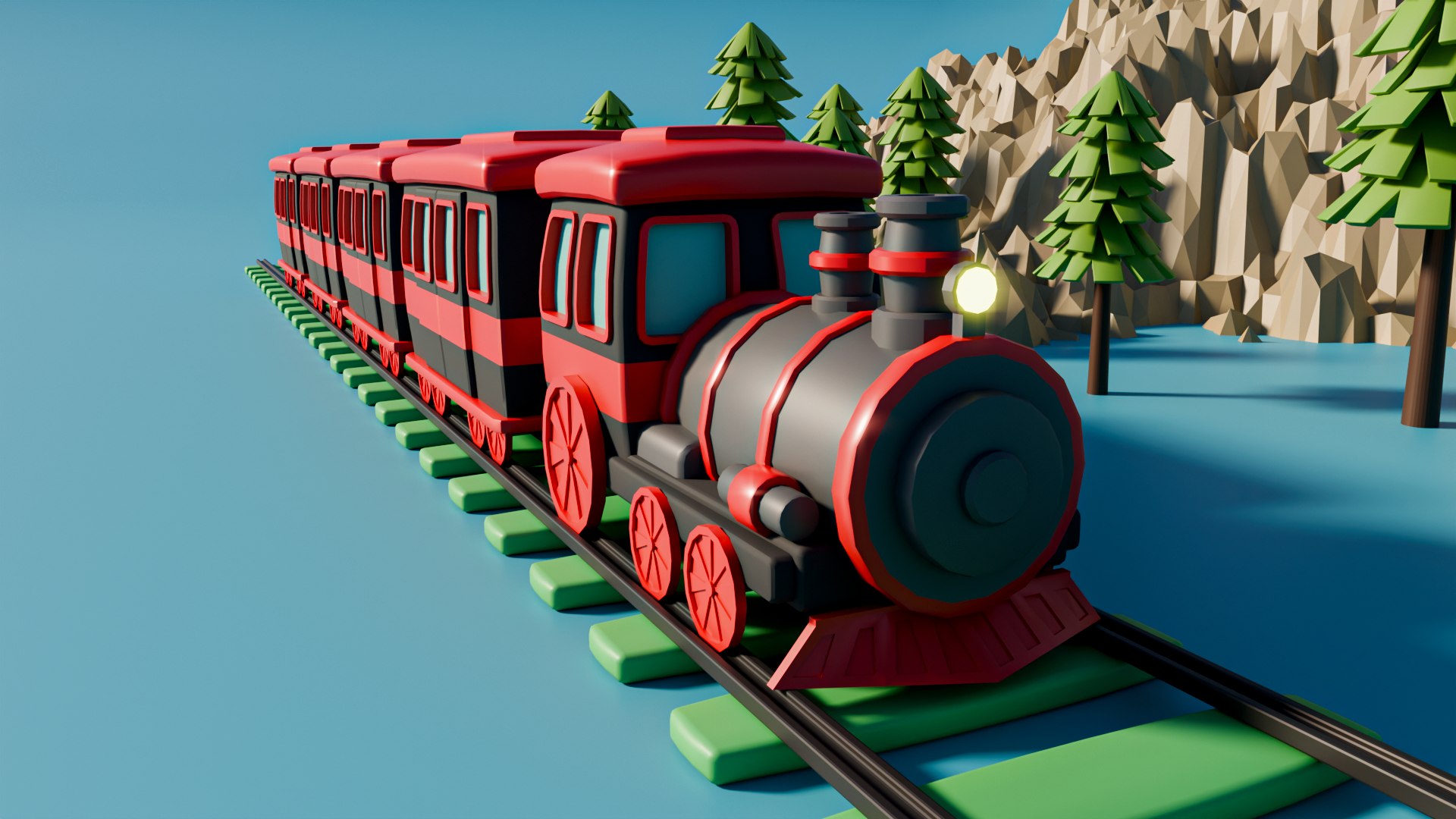 Toony Train 3D Model - TurboSquid 2337008
